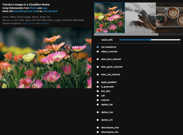 Transform Images in a Cloudflare Worker